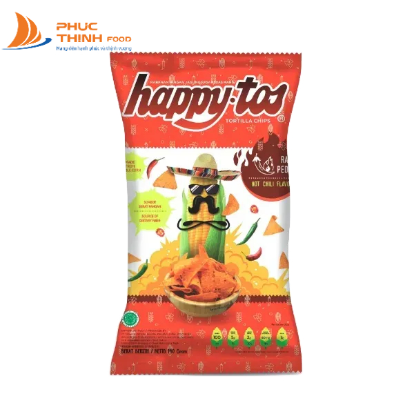 Snack Happy Tos Bắp Vị Cay Ngọt Gói 140g, Bim Bim Nhập Khẩu Indonesia ...