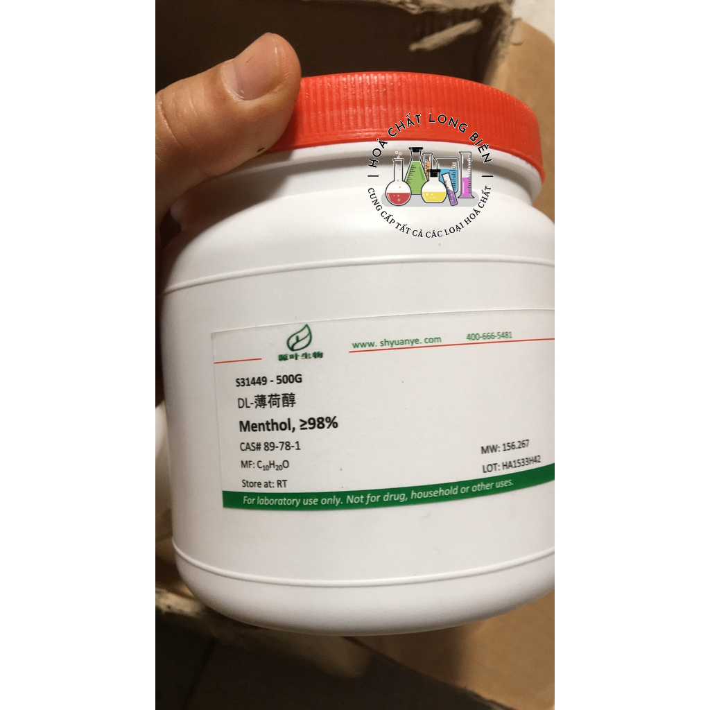 hóa chất Menthol cas:89-78-1 500g | Shopee Việt Nam