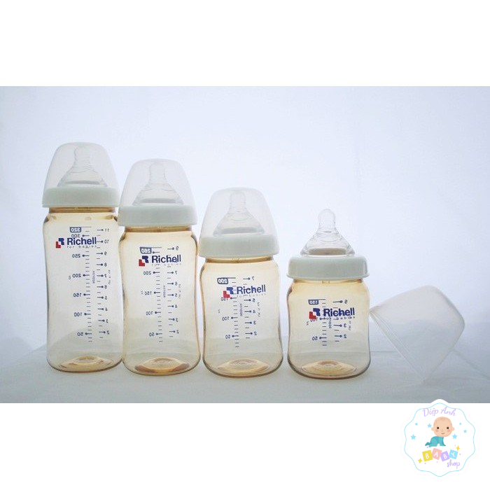 Bình sữa Richell nhựa PPSU 150ml, 200ml, 260ml, 320mlml | Shopee Việt Nam