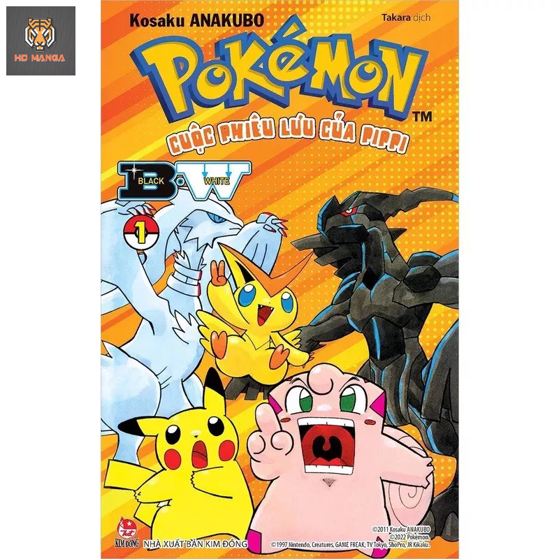 Truyện Tranh Pokemon Cuộc Phiêu Lưu Của Pippi B W Black White Tập