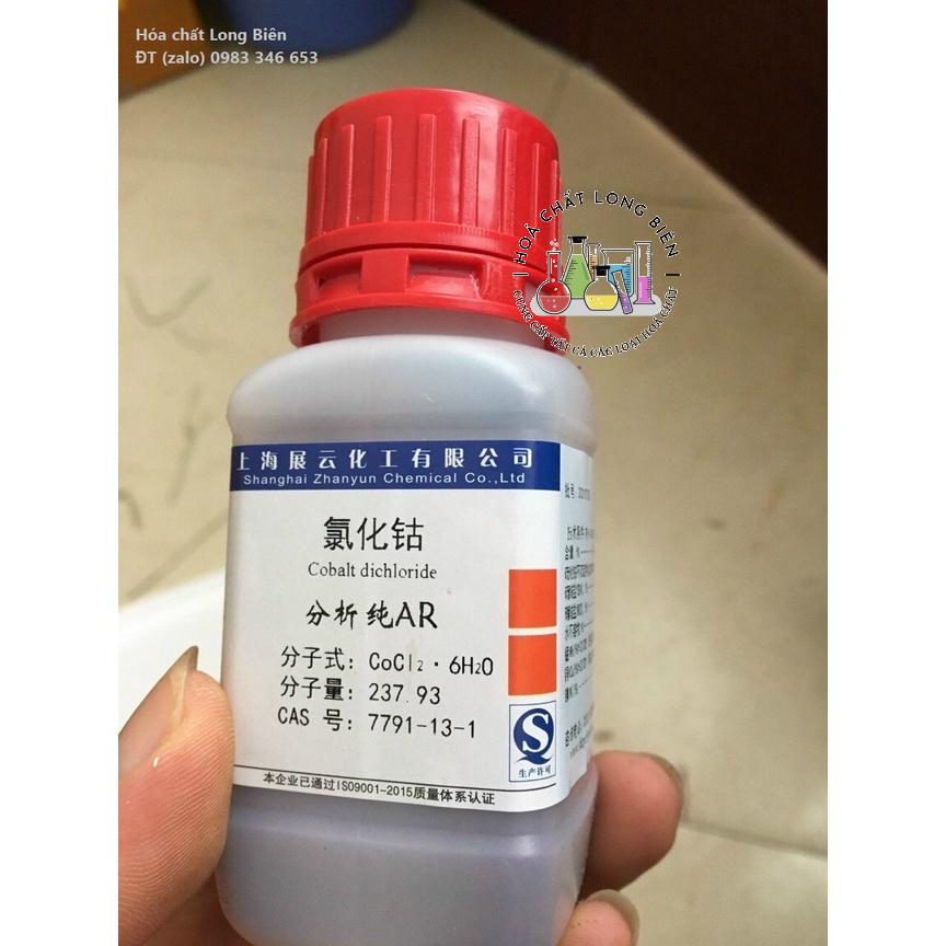 Hóa chất Cobalt chloride hexahydrate CoCl2 CoCl2.6H2O CAS 7791-13-1 lọ ...