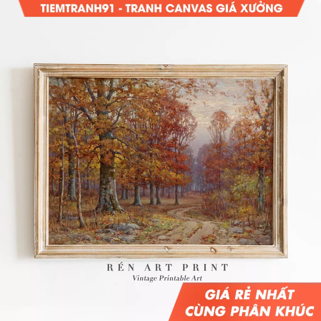 Tranh treo tường, Fall Landscape Wall Art Autumn Landscape Painting ...
