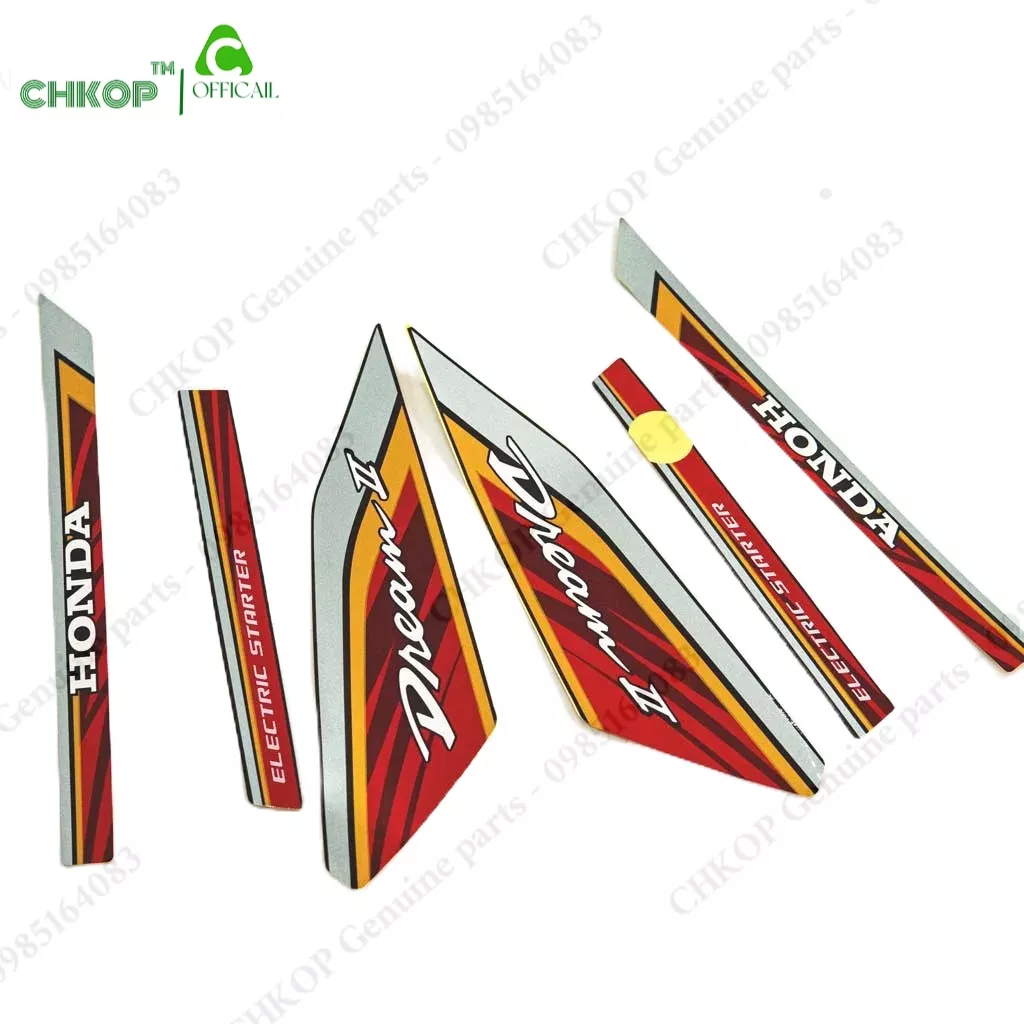 Bộ tem dream thái lửa giống tem zin 99% 3 lớp - phụ tùng xe máy chính ...