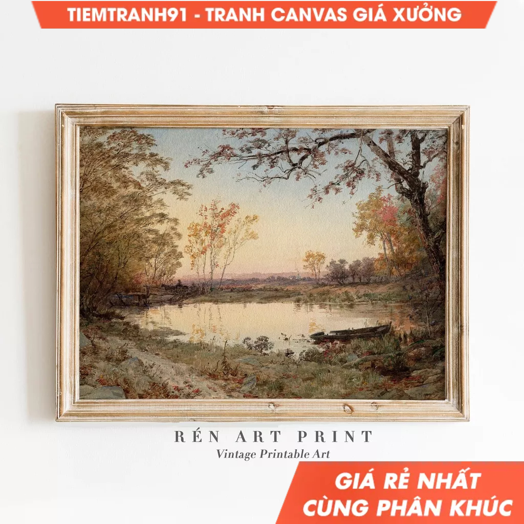 Tranh treo tường, Autumn Landscape Wall Art Neutral Art Muted Fall ...