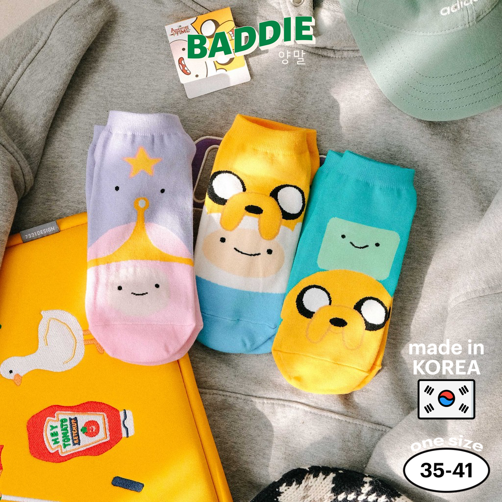 ADVENTURE TIME HUGGING - Tất vớ thấp cổ unisex nhân vật hoạt hình Giờ ...