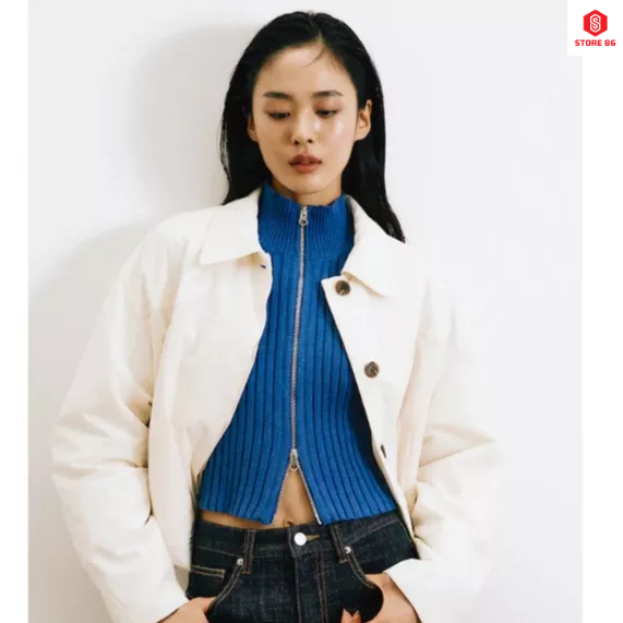 Áo khoác 8 Seconds Button Down Crop Padding | Shopee Việt Nam
