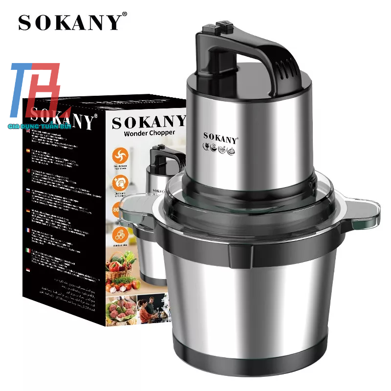 Máy xay thịt Sokany cối inox 4 lít/ 6.5 lít/ 8 lít công suất 800W/ 1500W - Bảo hành 12 tháng ...