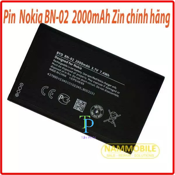 Pin Nokia XL BN-02 2000mAh Zin Dung Lượng Chuẩn . | Shopee Việt Nam