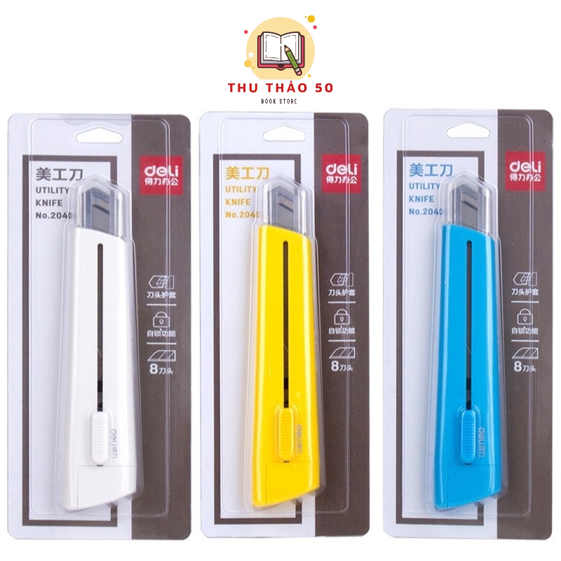 Dao rọc giấy Deli 2038/ lưỡi dao Deli nhỏ. | Shopee Việt Nam