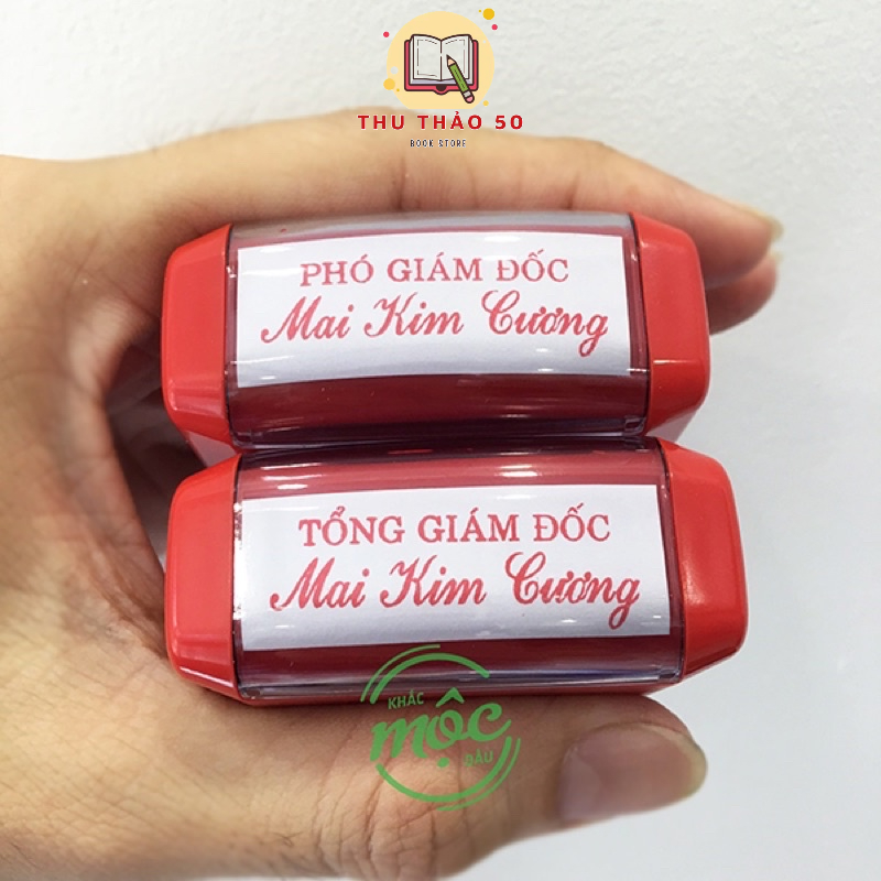 Khắc Con dấu, mộc đóng dấu tên 1-2 dòng, khắc dấu Shiny S-222/ S-308 ...