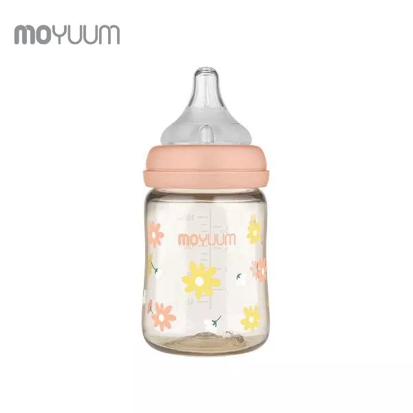Bình sữa MOYUUM nhựa PPSU 170ml núm 0-3m phiên bản Hoa cúc Hồng | Shopee Việt Nam