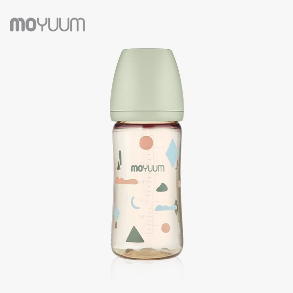 Bình sữa MOYUUM nhựa PPSU 270ml núm 2-5m phiên bản Mây xanh | Shopee Việt Nam