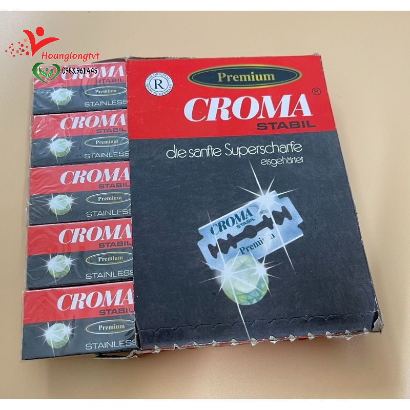 Hộp 10 lưỡi dao tem dao lam Croma Đức | Shopee Việt Nam