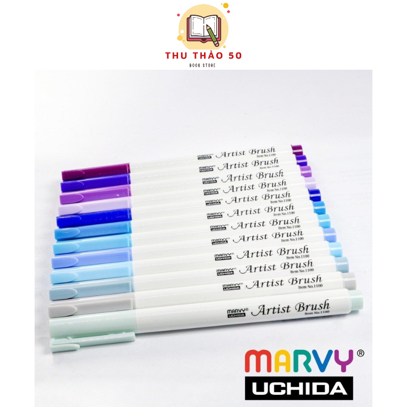 ( P1) Bút lông thư pháp lettering Nhật Bản Brush Marvy Uchida 1100 ...