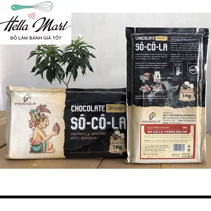 Socola VnChoco Decor 1kg Vị Ngọt Đắng Dùng Tạo Hình Trang Trí Cho Bánh ...