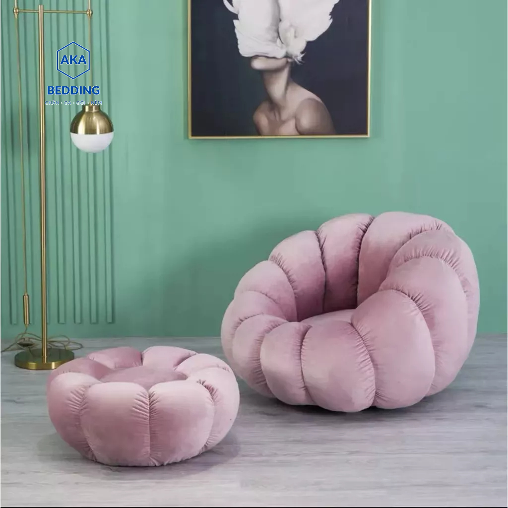 Ghế Sofa lõi bông hình bí ngô dùng ngồi đọc sách thư giãn decor không ...