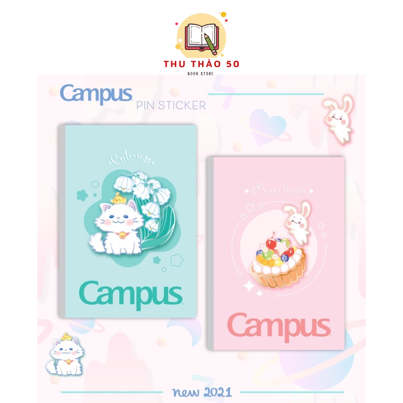 Tập vở sinh viên Campus KN 120 trang PIN STICKER. - Văn phòng phẩm Thu ...
