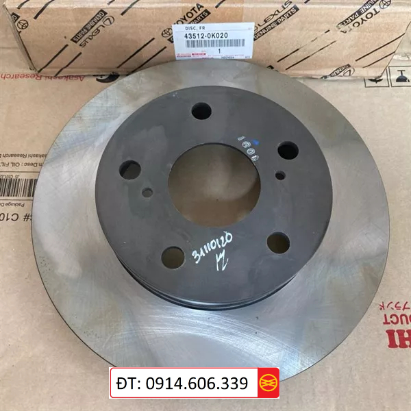 Đĩa thắng trước Innova 2011 #Toyota 43512-0K020 - TOYOTA (Cái) | Shopee ...