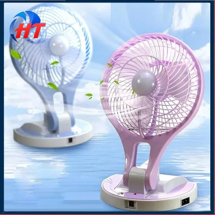 Quạt tích điện có đèn led mini fan 5580 ( FAN 5580) | Shopee Việt Nam