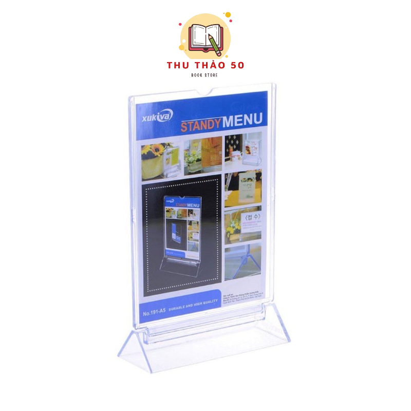 Standy Menu Xukiva, stand card, tentcard bảng thông tin, quét mã QR ...