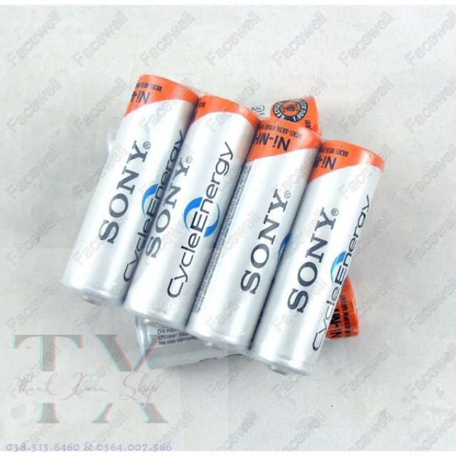 [Combo 4viên+Hộp] Pin Sạc Sony CycleEnergy AA (4600mAh) và AAA (4300mAh) - Pin sạc Sony 2A và 3A ...
