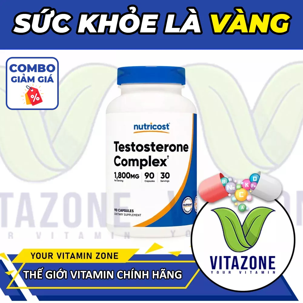 Nutricost Testosterone Complex 1800mg, Tăng Testosterone Tự Nhiên, Tăng ...
