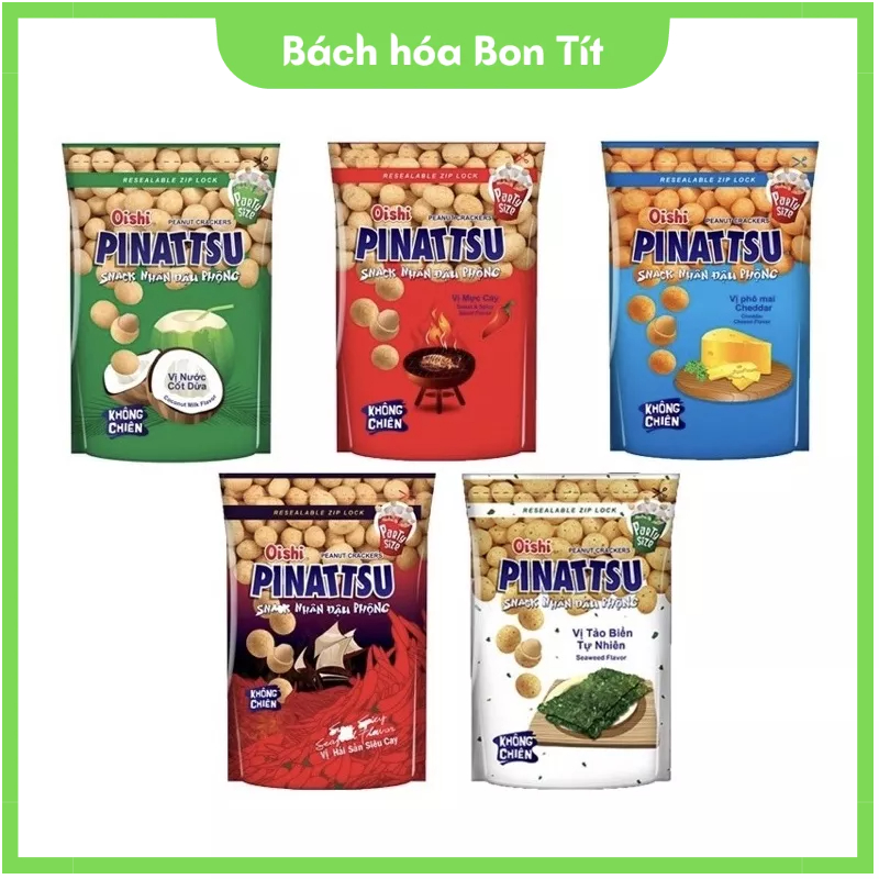 Snack nhân đậu phộng Pinatsu Oishi túi 85g | Shopee Việt Nam