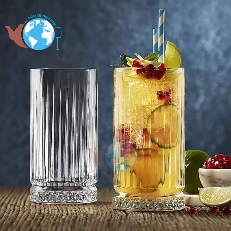 Bộ 6 ly thủy tinh 450ml HL8415J / 6 ly uống cafe, ly sinh tố , ly soda ...