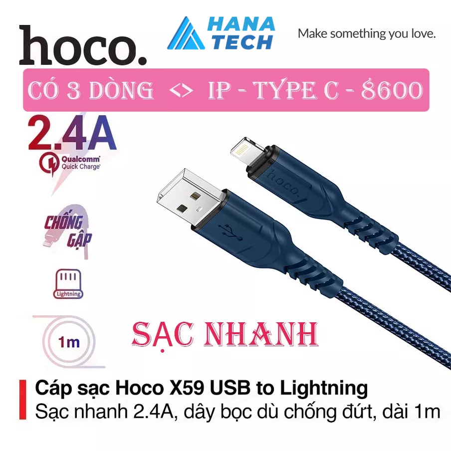 CÁP SẠC NHANH HOCO X59 Chính Hãng | Shopee Việt Nam