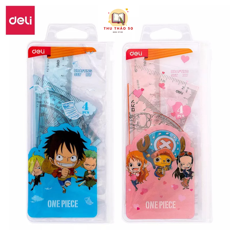 Bộ thước ê ke đo độ, thước thẳng Deli One Piece. | Shopee Việt Nam