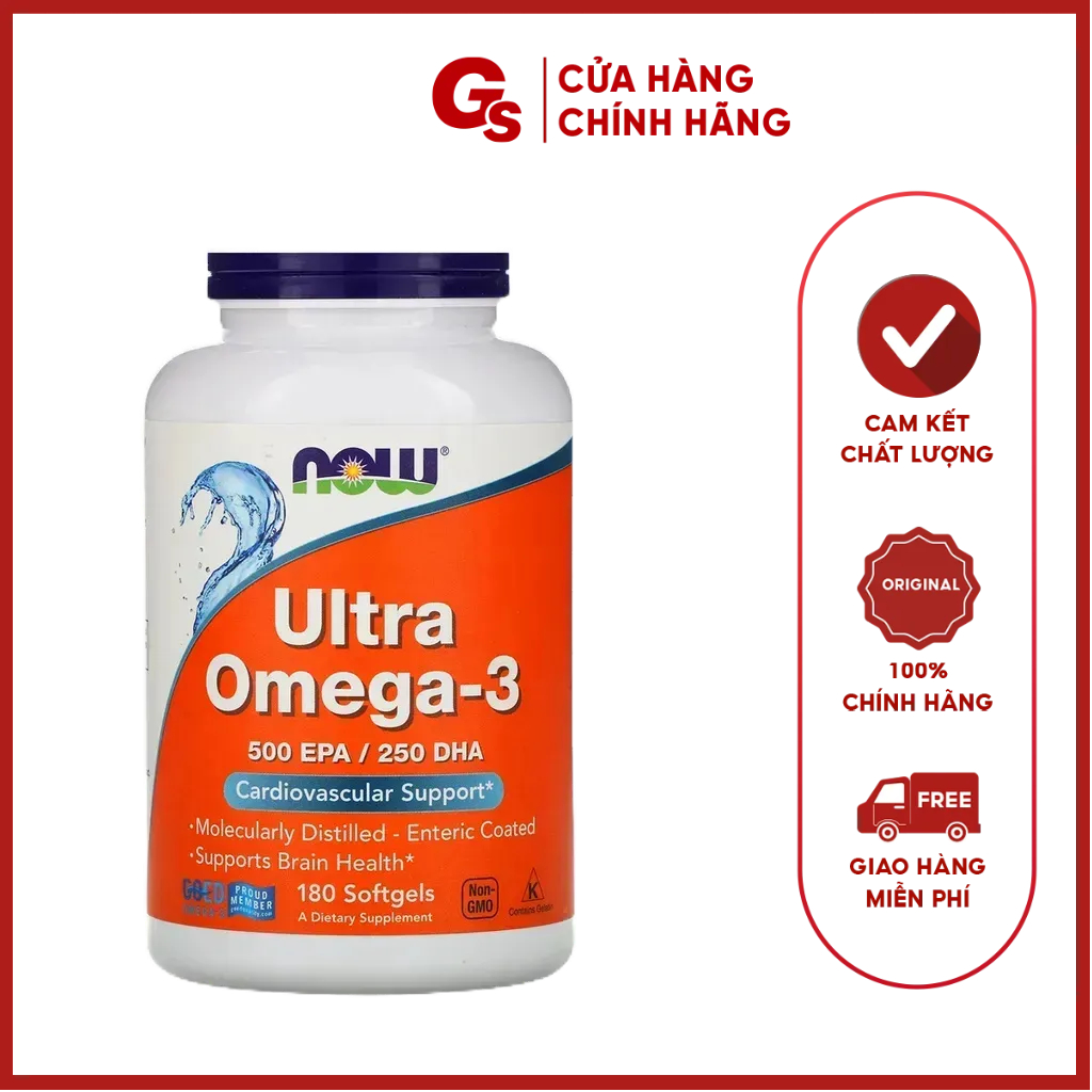 Viên uống Vitamin Now Ultra Omega-3 500 EPA/250 DHA nhập khẩu Mỹ bảo vệ ...