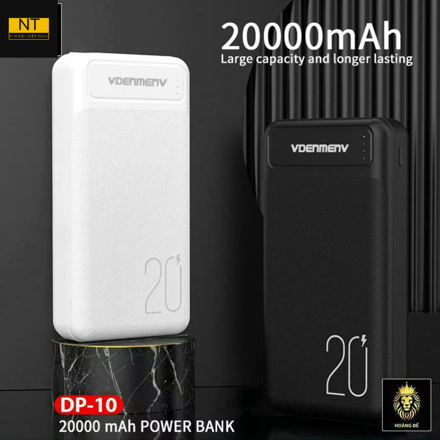 [Siêu Nhanh]SẠC DỰ PHÒNG DP 10 DUNG LƯỢNG 20.000mah,10.000mah CHÍNH HÃNG DENMEN | Shopee Việt Nam