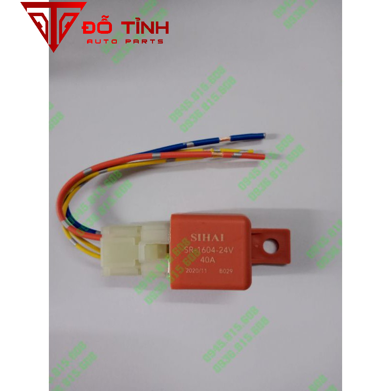Rơ le 4 chân 12v 24v sihai cao cấp kèm chân cắm. Role dây sihai ...