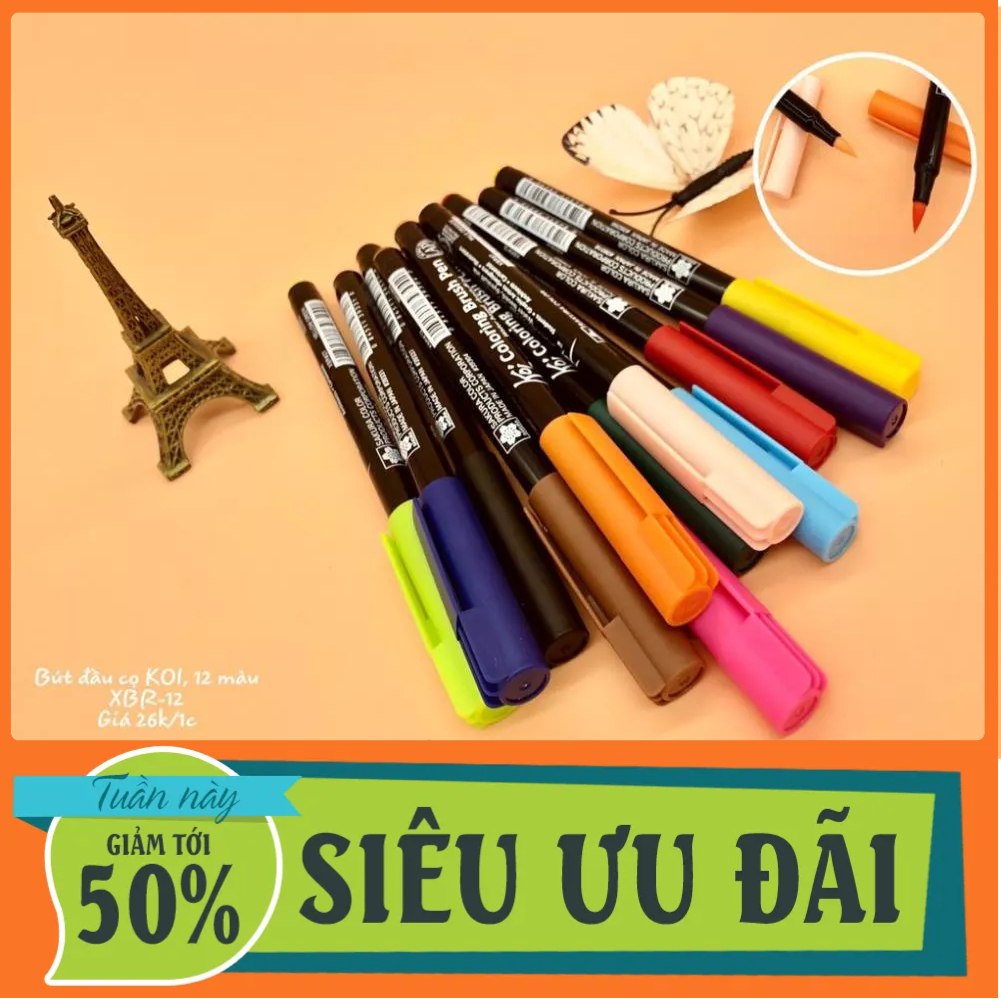 Bút đầu cọ KOI trang trí, sáng tạo - 1 chiếc | Shopee Việt Nam