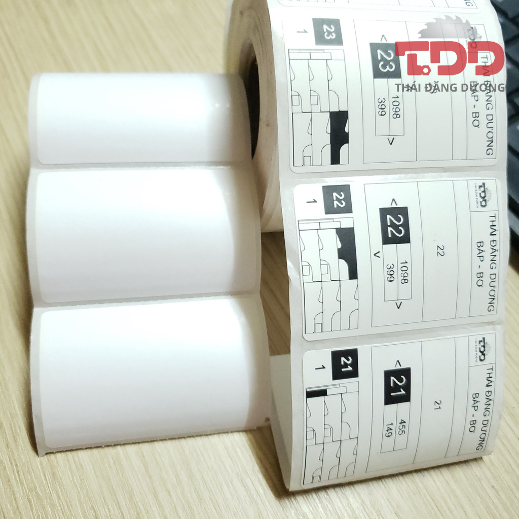 Giấy in tem PVC polyme CNC nội thất 60x40 loại 800 tem và 1000 tem XÉ ...