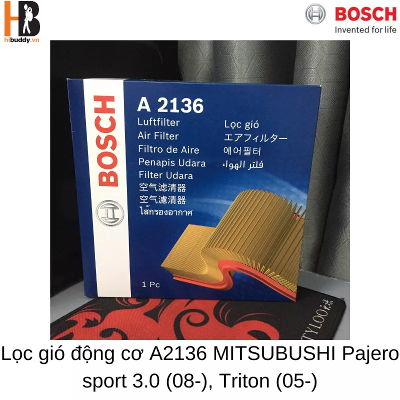 Lọc Gió Động Cơ BOSCH A2136 Dành cho xe Mitsubishi Pajero sport 3.0 (08-), Triton (05-) | Shopee ...