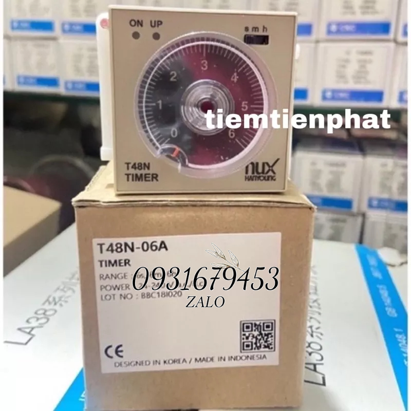 [Hanyoung Nux] Bộ timer đồng hồ đặt thời gian analog T48N-06A và 03A 6s,6h,6m - 3s 3m 3h ...