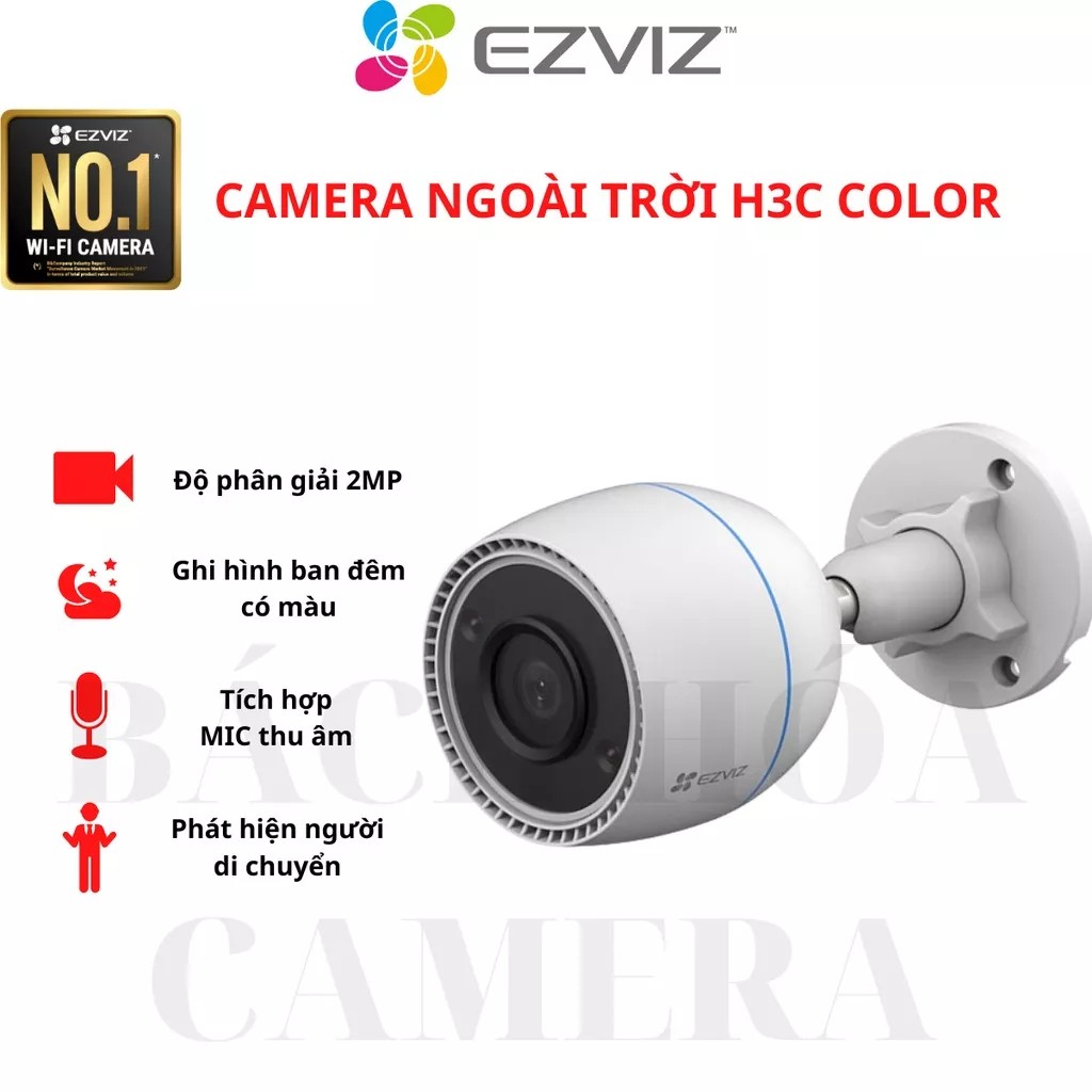 Camera EZVIZ WiFi ngoài trời H3C 2MP Color, thẻ nhớ 32gb/ 64gb | Shopee ...