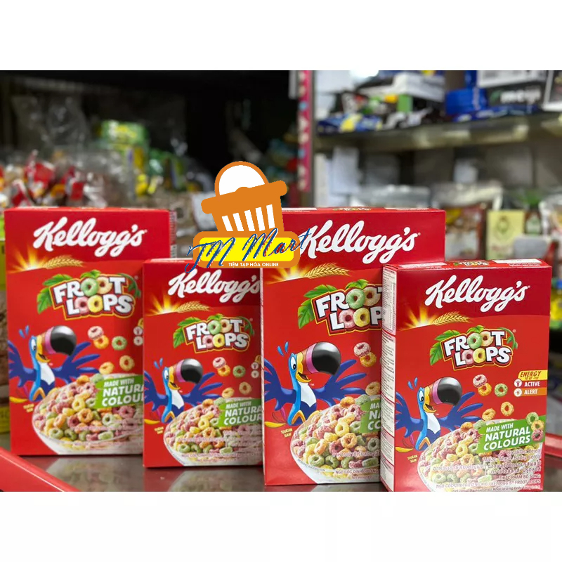 Ngũ cốc dinh dưỡng Kellogg’s Froot Loops vị trái cây hộp 285g/150g | Shopee Việt Nam