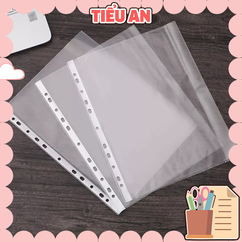 Set 100 Cái - Bìa Lỗ Nilon A4 - File lá 11 lỗ - Bìa Lá | Shopee Việt Nam