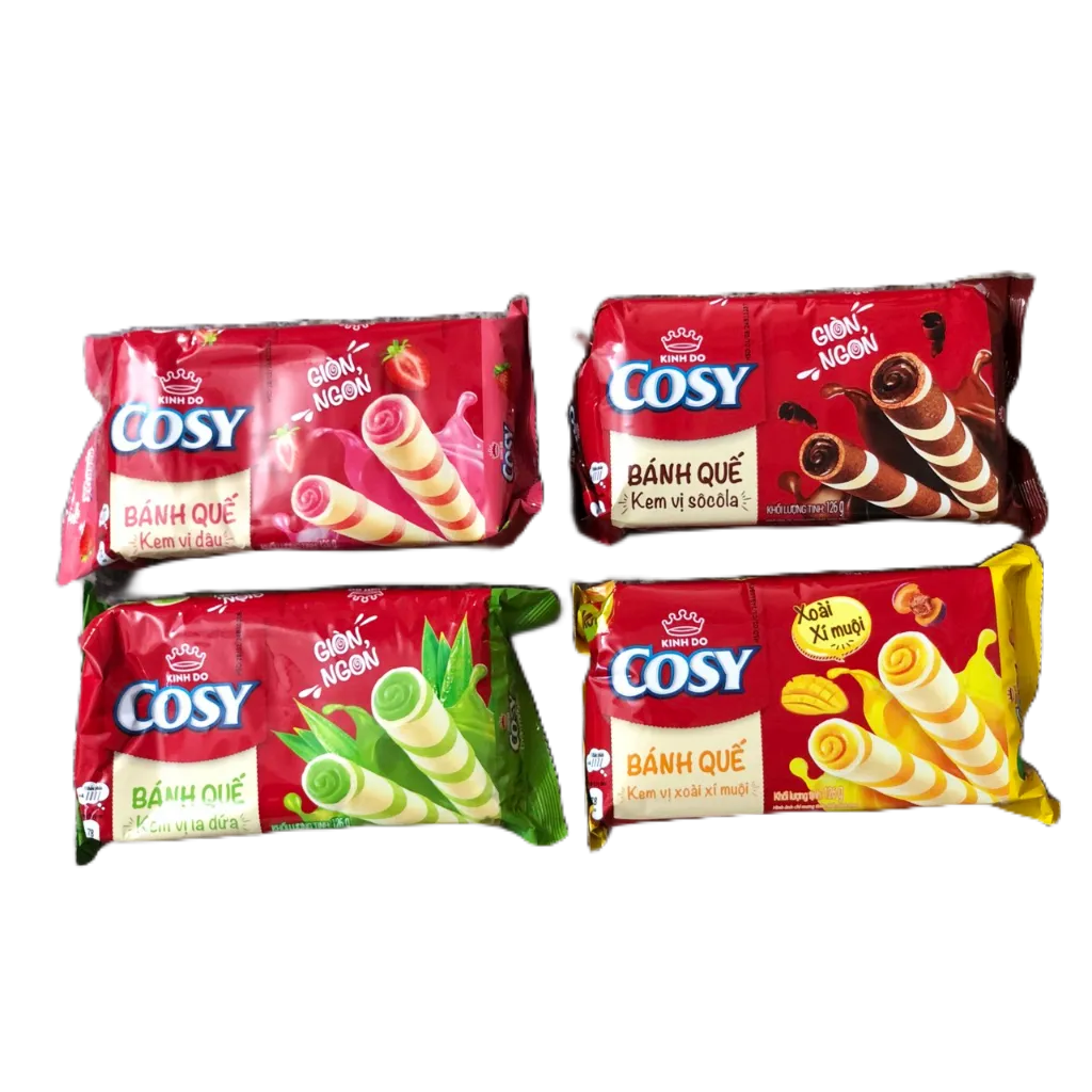 Bánh Quế Cosy vị Dâu, Socola, Dứa, Xoài 117,6g | Shopee Việt Nam