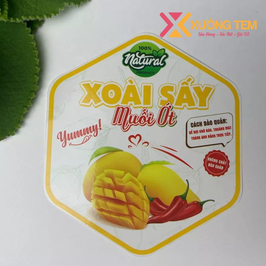 Tem Dán Nhãn Dán Xoài Sấy Muối Ớt Xoài Sấy Dẻo Nhãn In Sẵn Sắc Nét Giá Siêu Tốt Tại Xưởng