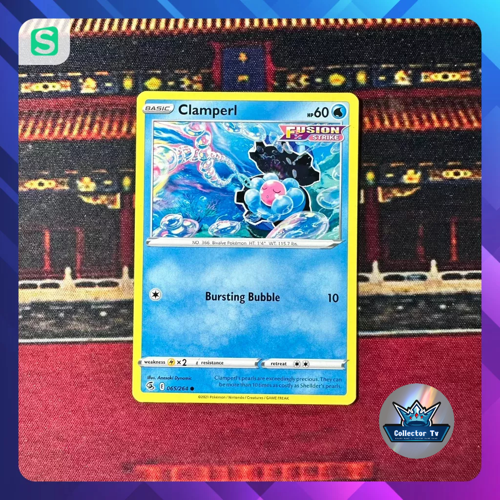 Thẻ bài Pokémon hệ Nước: Clamperl - 065/264 - Common | Shopee Việt Nam