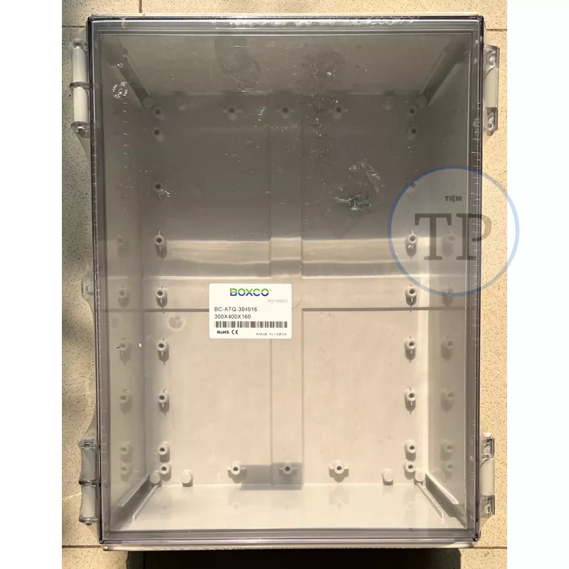 Tủ điện nhựa300x400x140 NẮP TRONG ABS chống thấm Hàn Quốc Boxco IP67 ...
