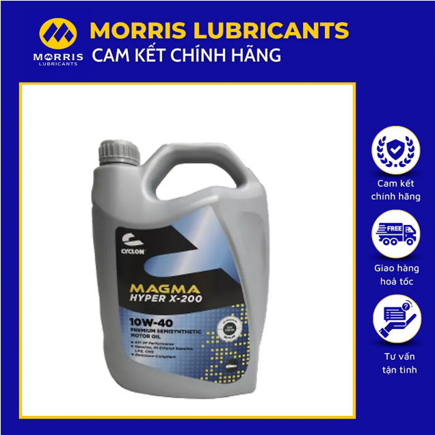 Dầu Động Cơ Bán Tổng Hợp Cao Cấp MAGMA HYPER X-200 10W-40 Duy Trì Độ Nhớt, Giảm Tiêu Thụ Dầu 4L ...
