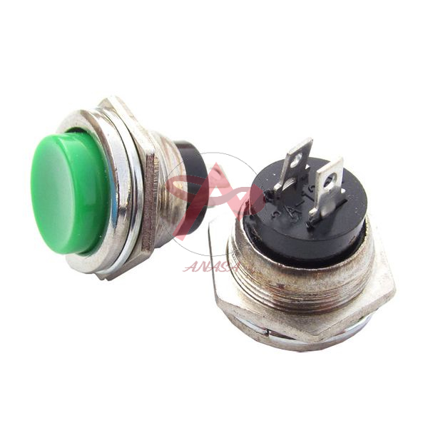 Nút Nhấn Đề To Nhấn Nhả Vỏ Sắt 3A 125V 2 Chân Màu Xanh Lá Cây | Shopee ...