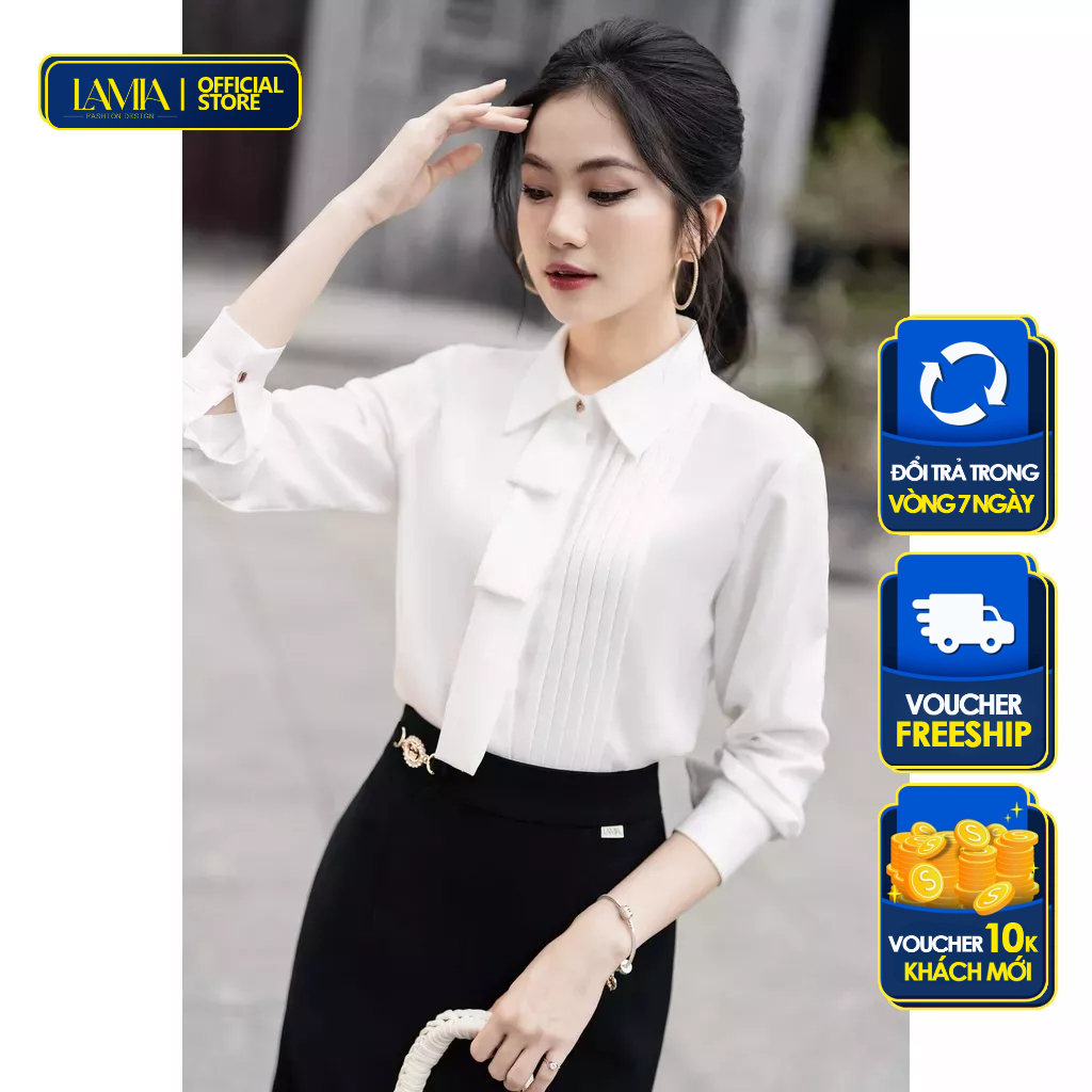 Áo sơ mi nữ Lamia Design LA333 thanh lịch phong cách sang trọng ...