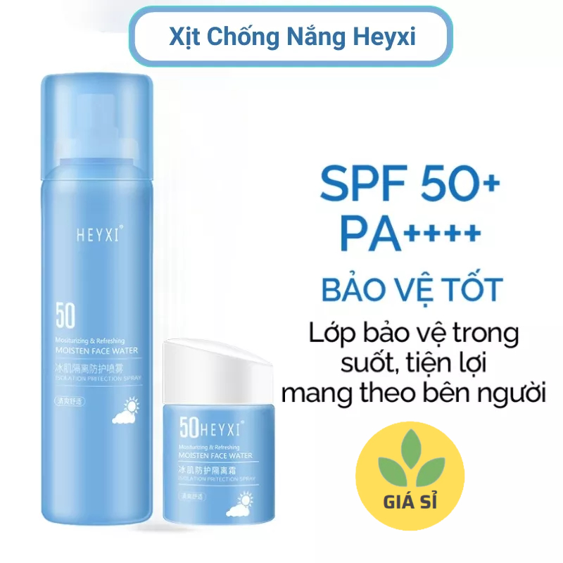 Xịt chống nắng Heyxi 180ml SPF50 PA+ chống tia cực tím cho mặt và cơ ...