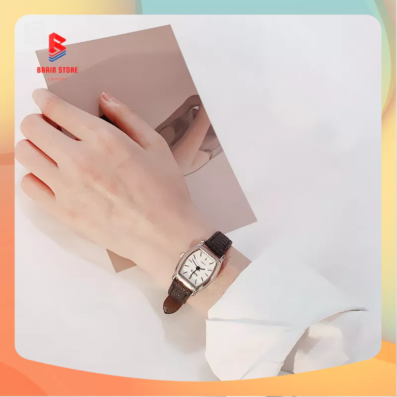 Đồng hồ thời trang nữ RATE mặt ovan cực đẹp, dây da mềm đeo êm tay DH10 ...