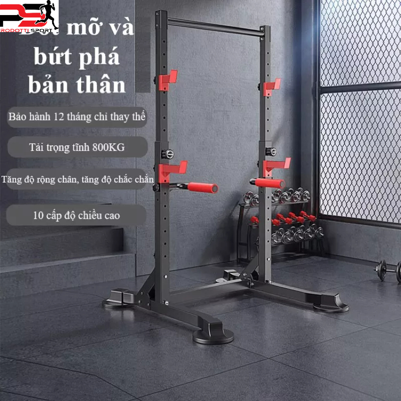 Khung rack,gánh tạ đòn,Squat đa năng điều chỉnh chiều cao 2.26m - ống ...